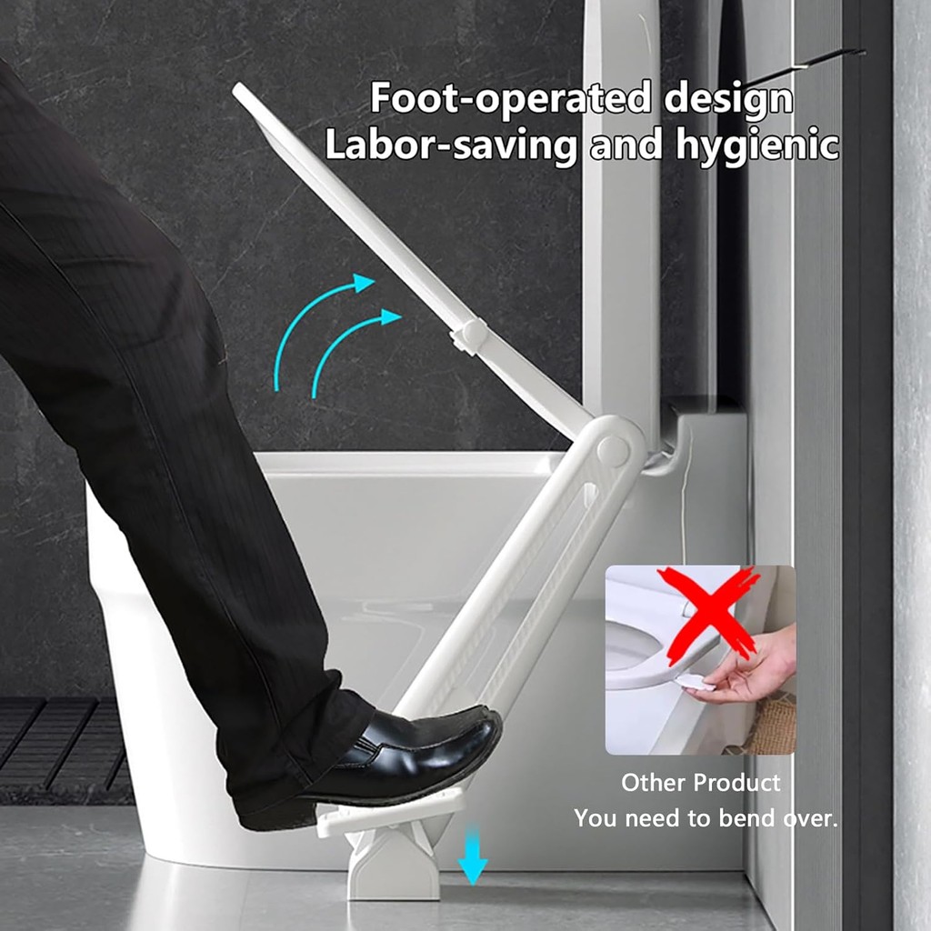 2MALL Toilet Seat Lifter Foot Pedal Foot Operated Toilet Avoid Touching ...