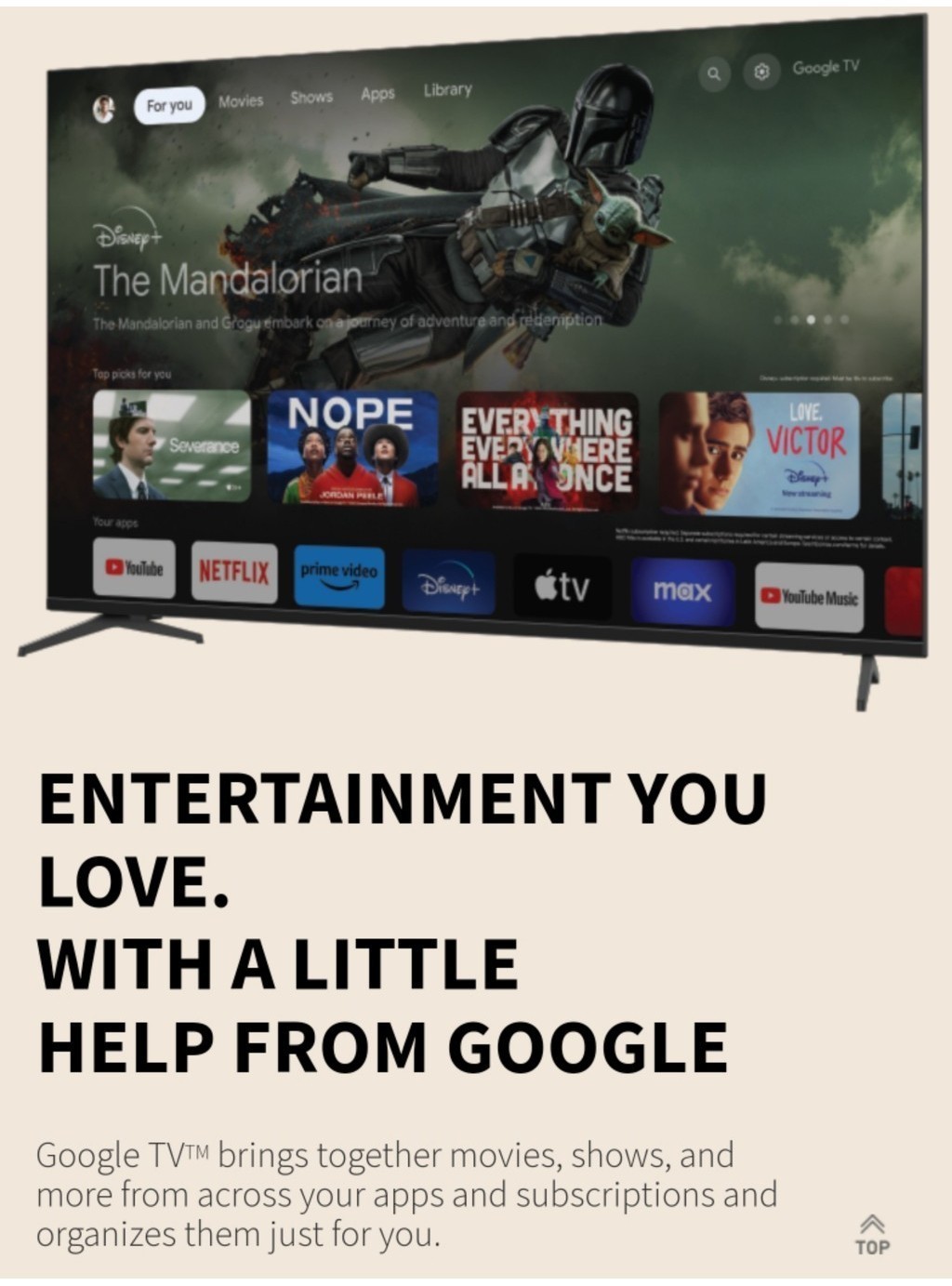 Sharp 50" 4K UHD 4TC50FJ1X Google TV YouTube Netflix Google Assistant ...