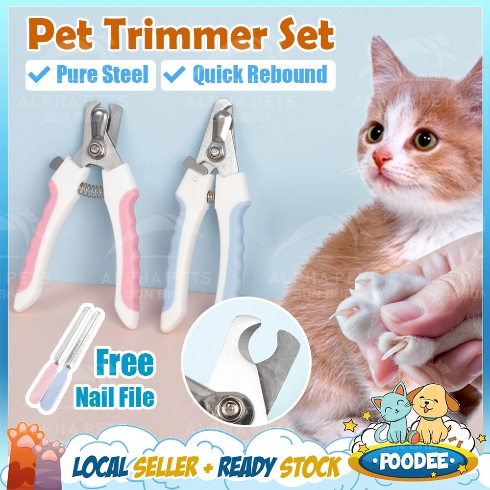 POODEE Pets Trimmer Set Pet Dog Animal Claws Scissor Cut Stainless ...