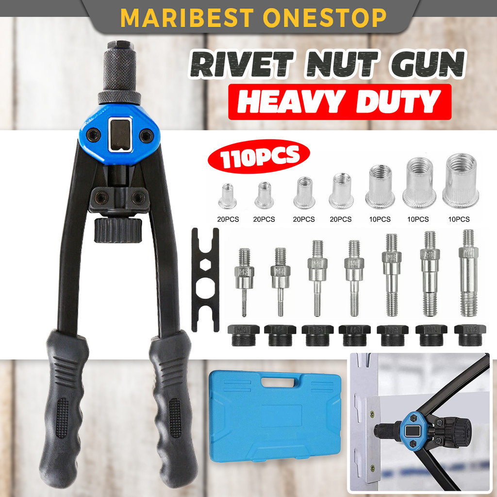 110PCS/Box Hand Riveter Rivet Nut Gun Manual Rivet Machine Labor-saving ...