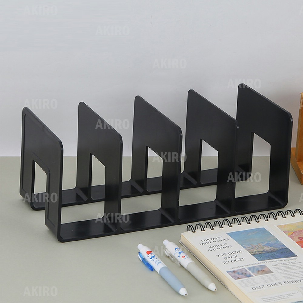 AKIRO Desktop Book Rack 32CM Book Storage Divider Partition Books Stand ...