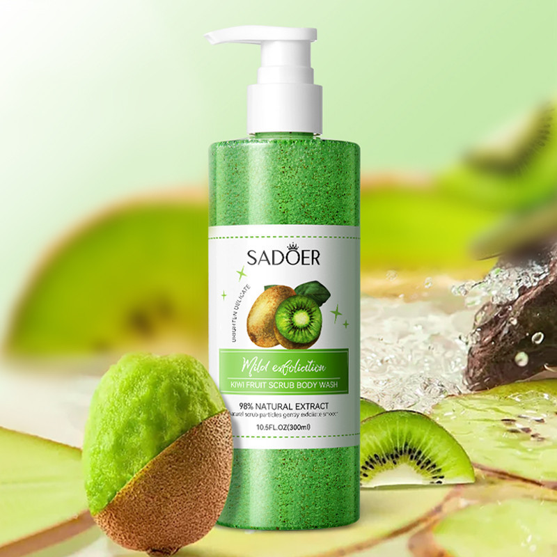 ROREC SADOER Kiwi Fruit Scrub Body Wash Brighten Delicate Natural Scrub Particles Gently Mild ...