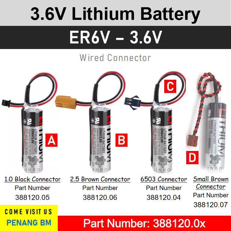 ER6V 3.6V PLC Industrial CNC Lithium Battery ER 6V | Shopee Malaysia