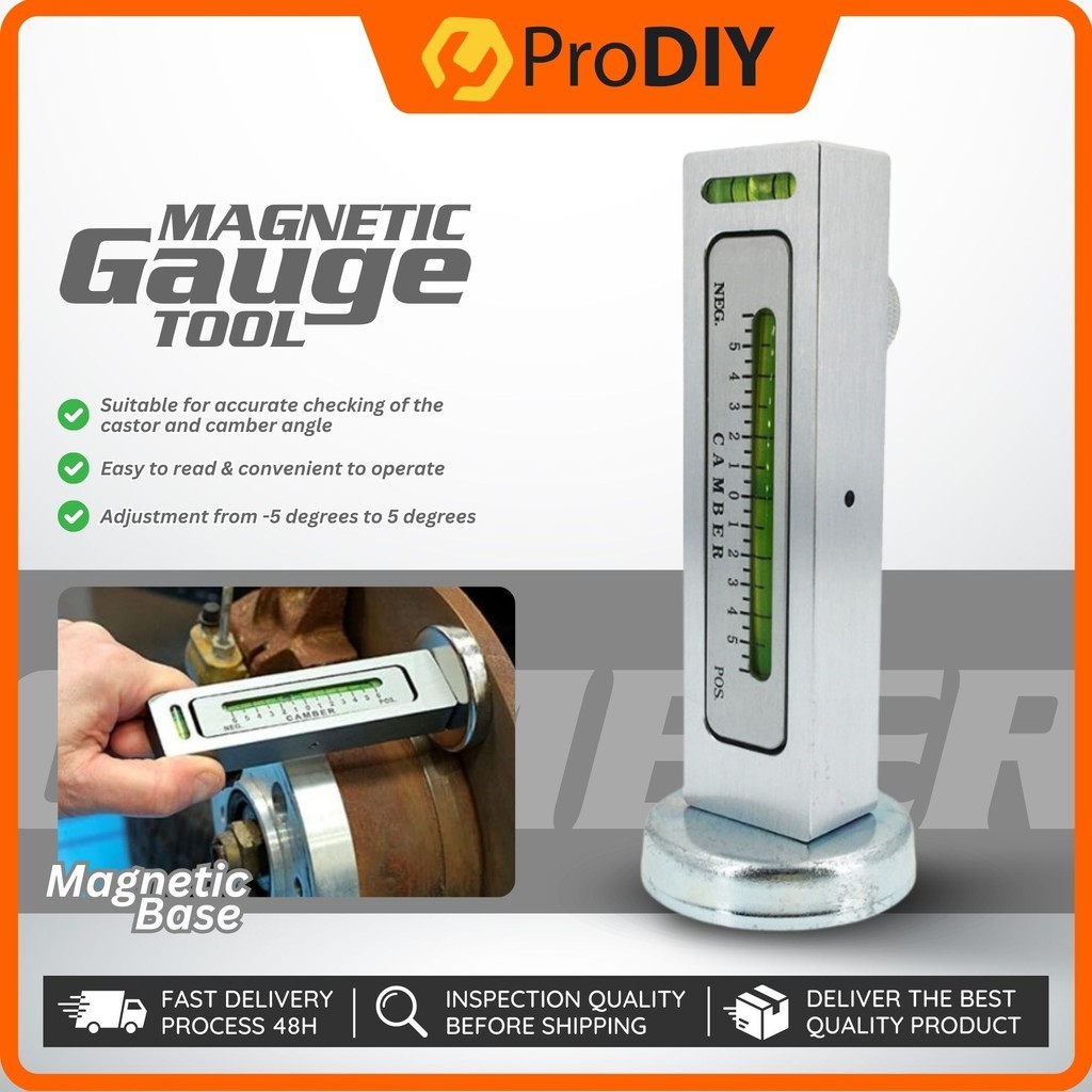 Magnetic Gauge Tool Camber Alignment Tool Adjustable Castor Strut Wheel ...