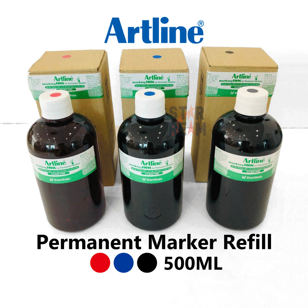 Artline Permanent Marking Ink Refill (500cc)/ Permanent Marker Refill ...