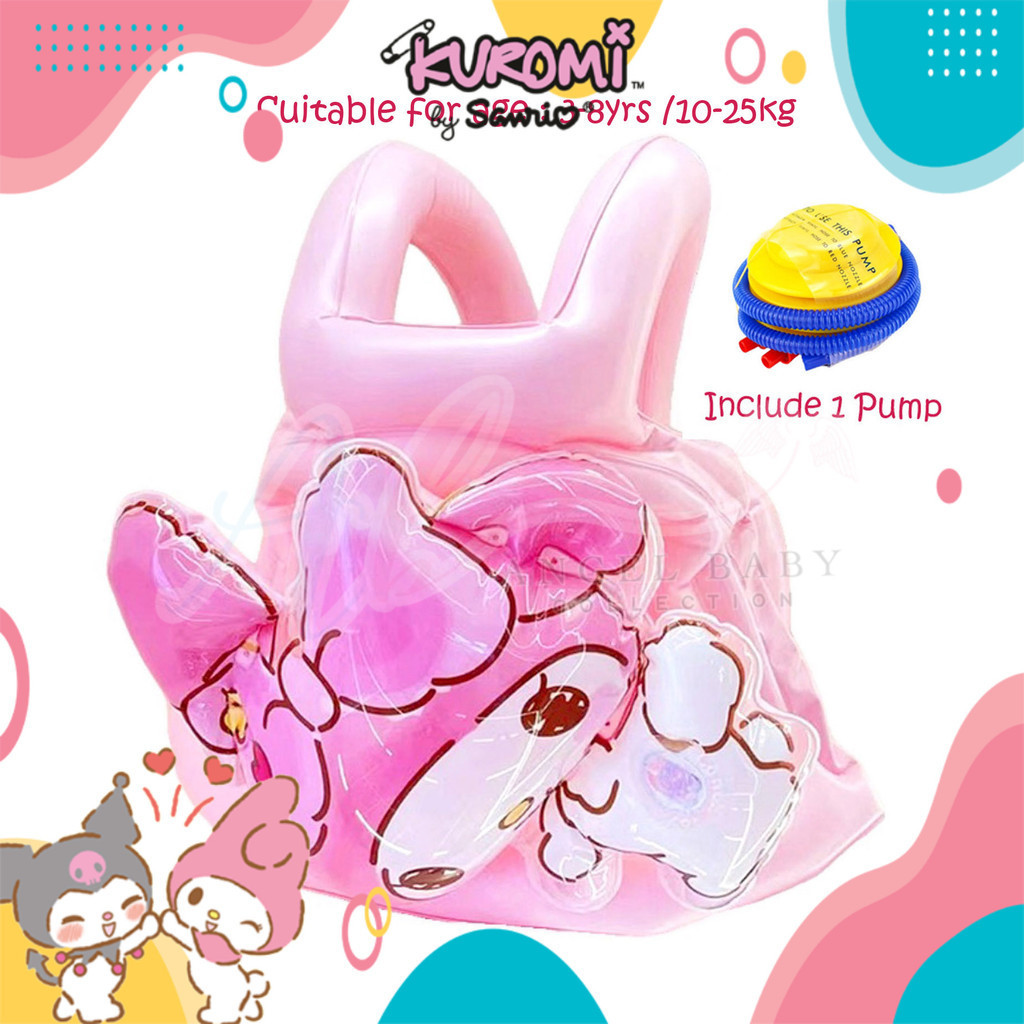 Angel Baby Kid Cartoon Kuromi Melody Swimming Float Ring Swim Ring ...