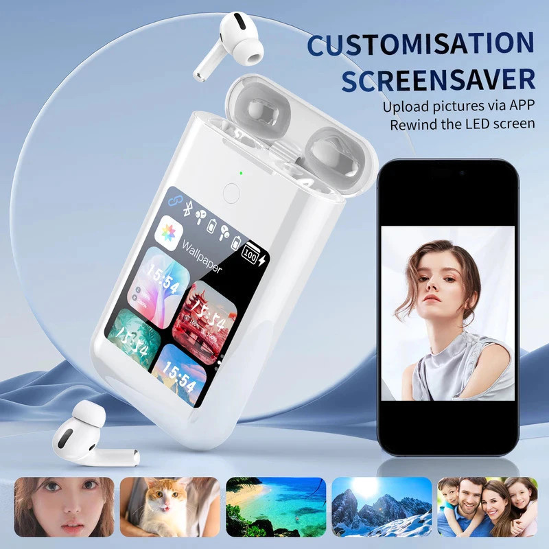 Large Screen Touch Earphone Large Battery Multiple Function in Ear ...