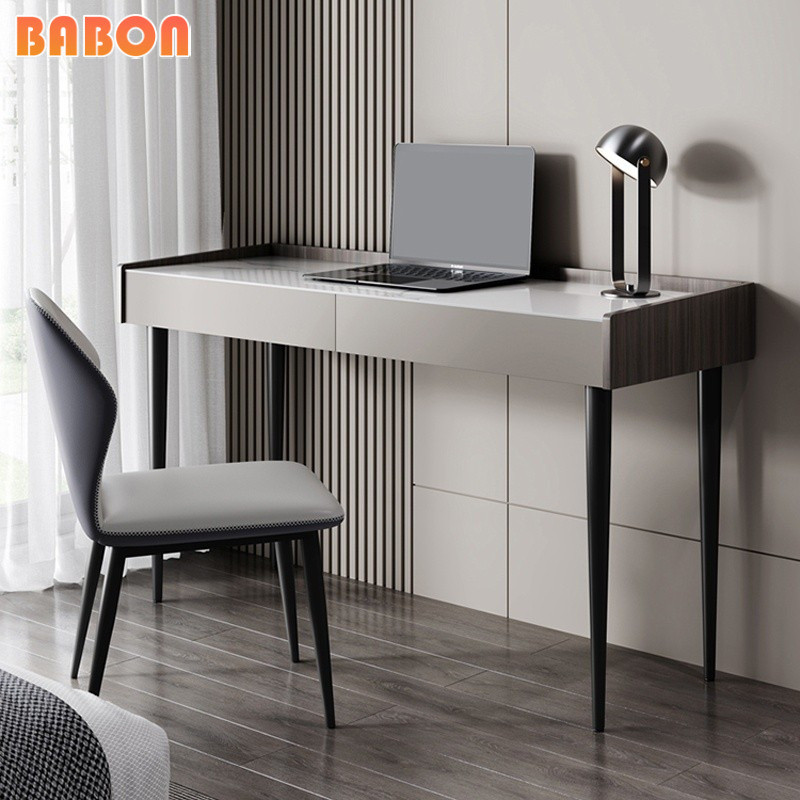 Table Office Light Rock Luxury Slab Study Table Modern Simple Study ...