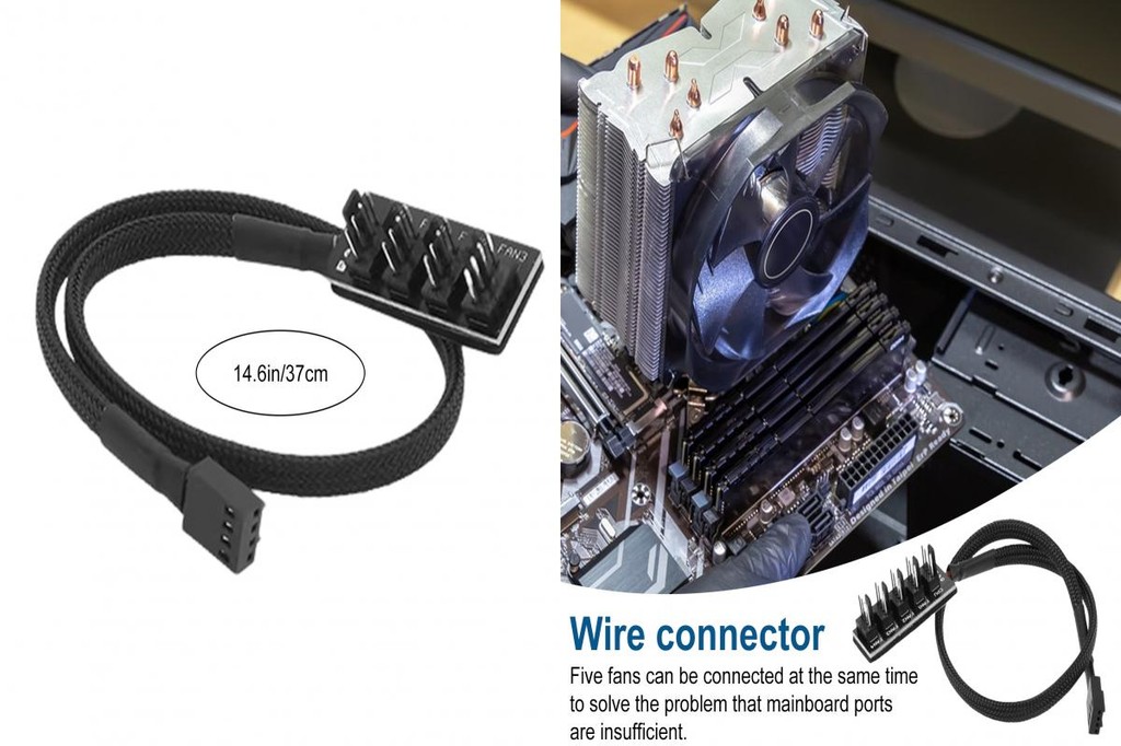 Pwm Fan Controller Motherboard Fan Hub Universal 4-pin Pwm Cpu Fan ...