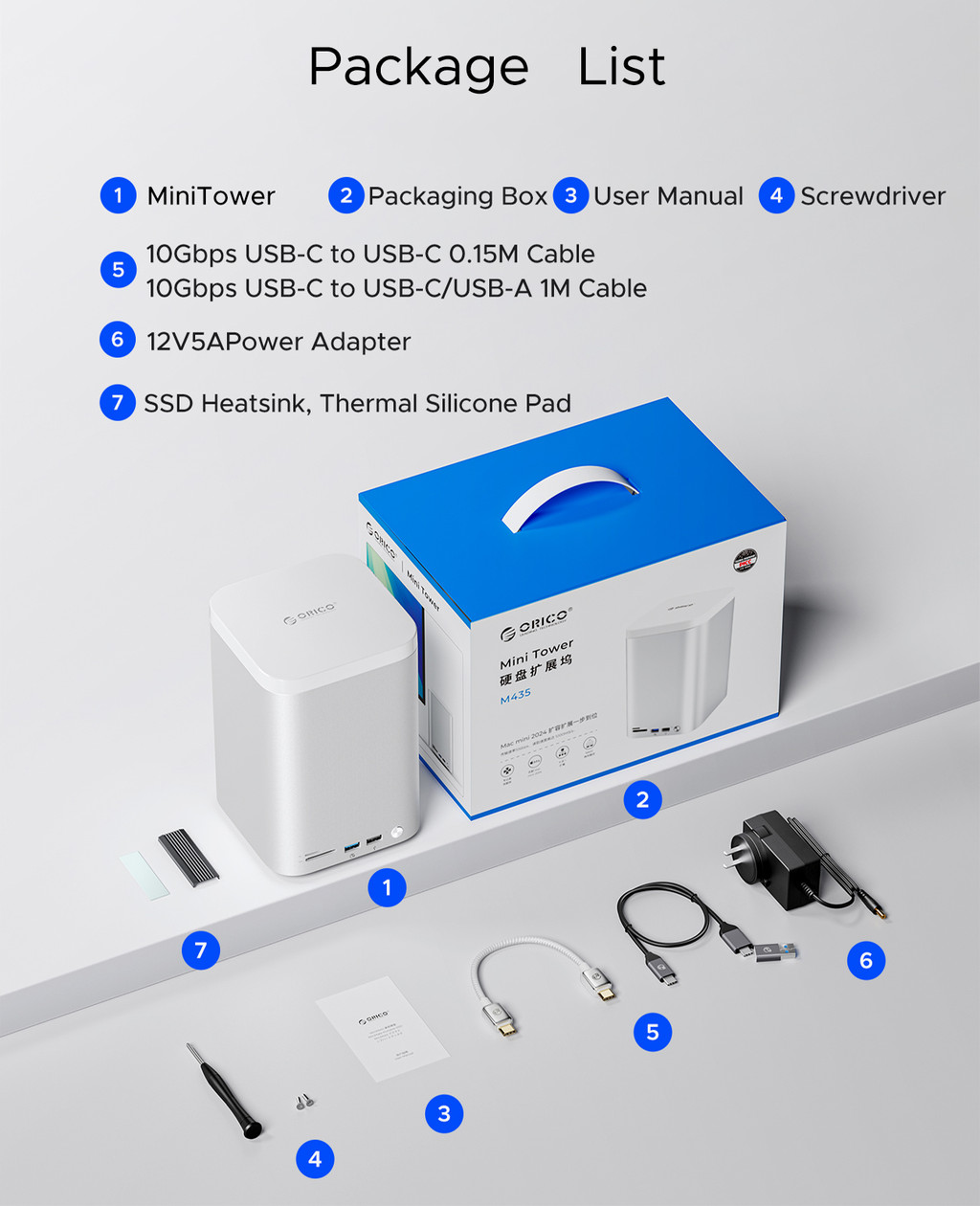 ORICO MiniTower SSD/HDD Docking Station With M.2 Enclosure For Mac Mini ...