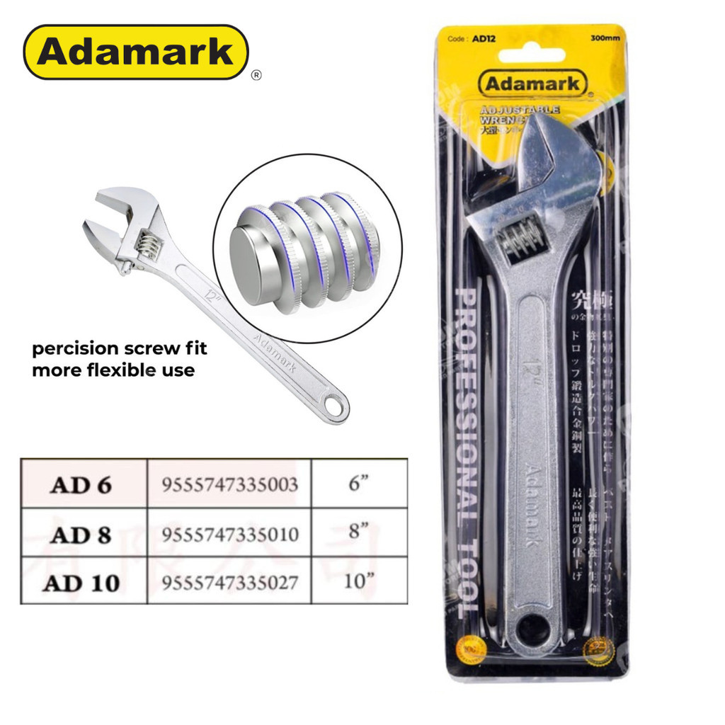 ADAMARK Switch Spanar Adjustable Wrench ; Spana Hidup 6''-10'' ( 150mm ...