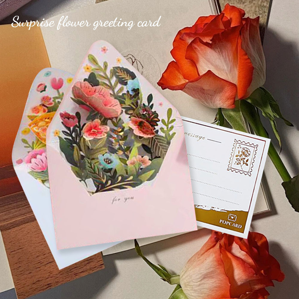 3D Flower Greeting Card/DIY Blessing Card Teacher's Day Gift Card ...