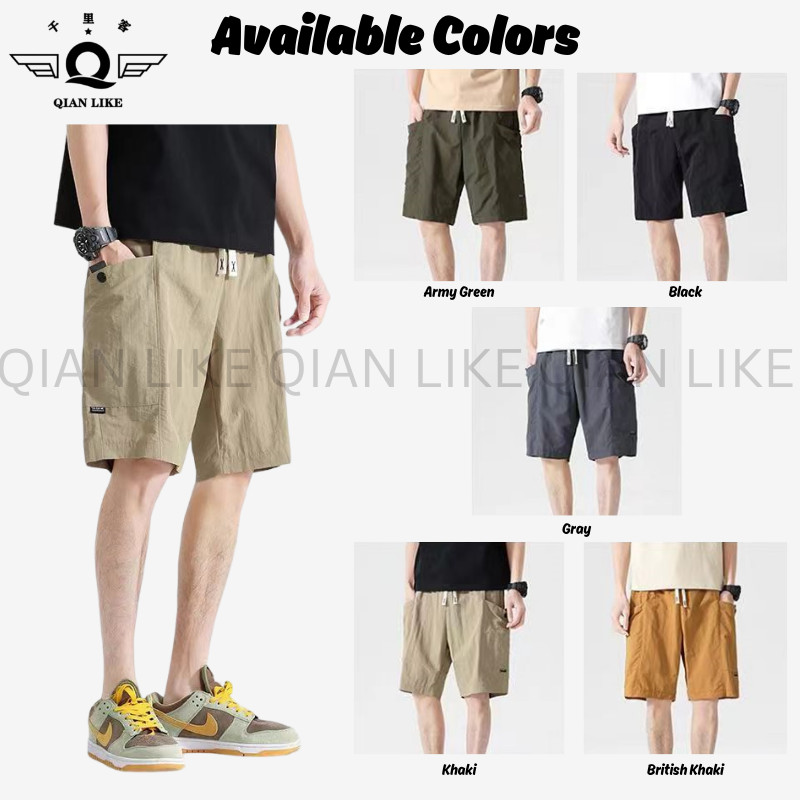 M-8XL 】 Plus Size for Men's Workwear Shorts Men's Ice Silk Quick Drying ...