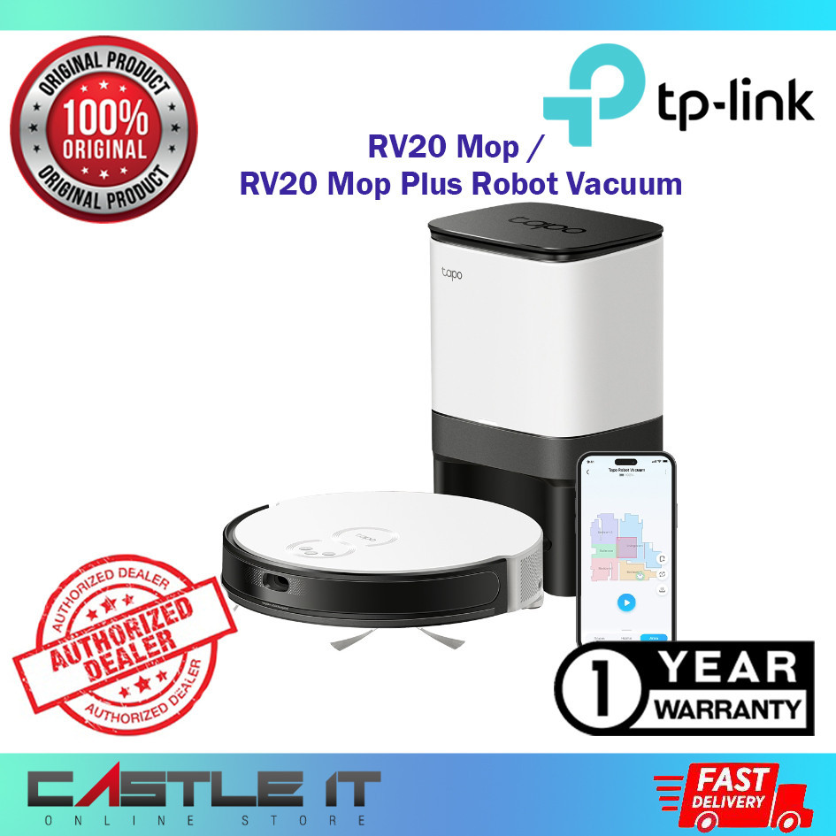 TP-Link Tapo RV20 Mop / RV20 Mop Plus Robot Vacuum 3-in-1 Smart ...