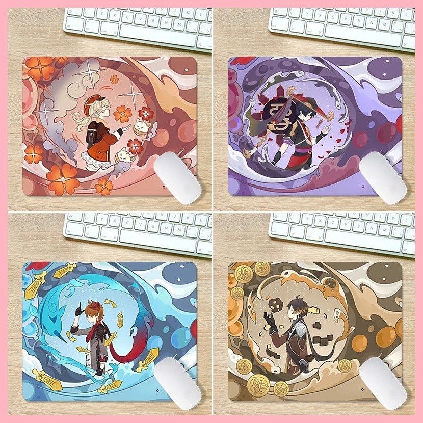 Small Mouse Pad Genshin Impact Kaedehara Kazuha Raiden Shogun Hutao Zhongli Genshin Shotehara