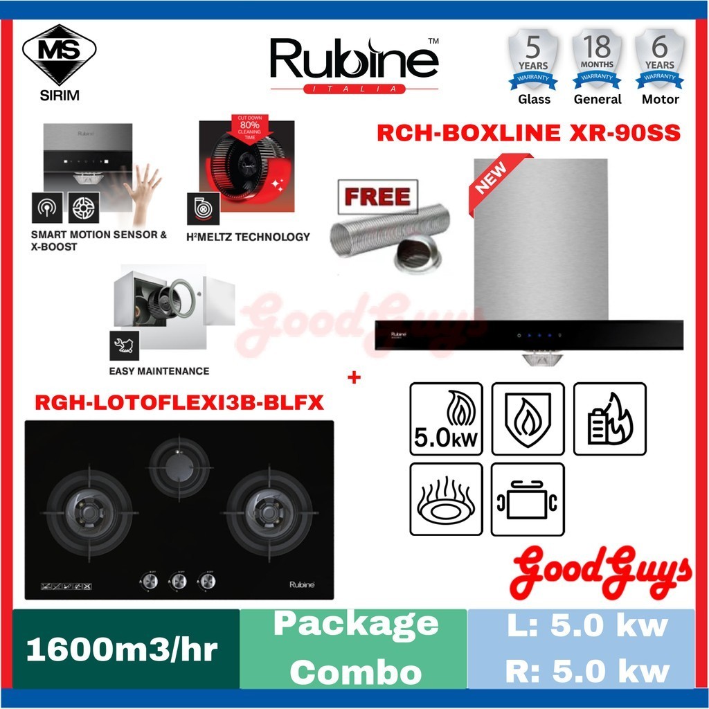 [Seller's Own Fleet] RUBINE RCH-BOXLINE XR90-SS COOKER HOOD 1600 m³/hr ...