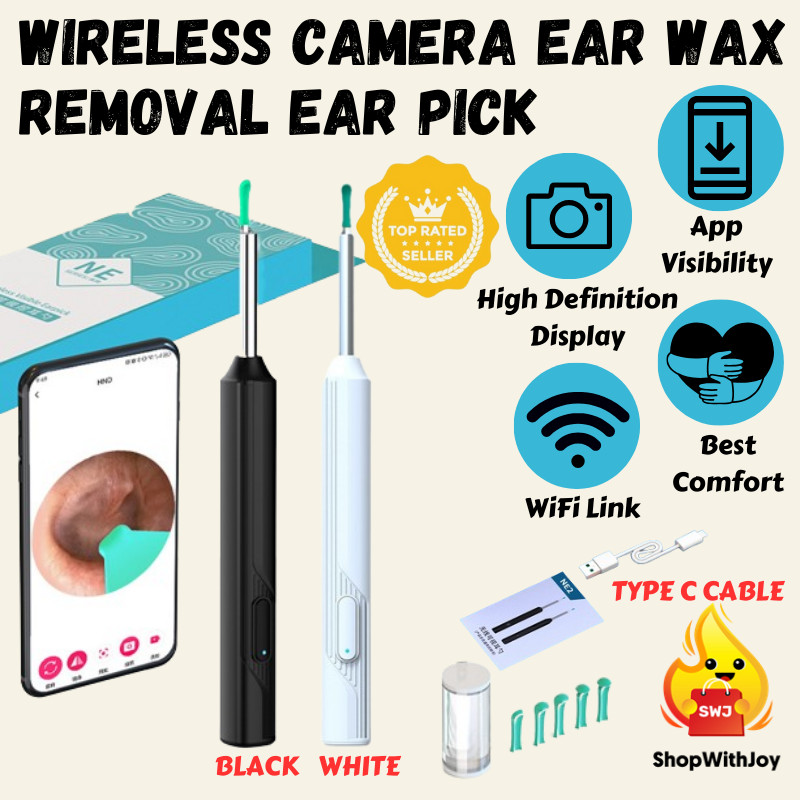 【ShopWithJoy】Earpick With Camera For Baby Adult Otoscope Earwax Removal ...