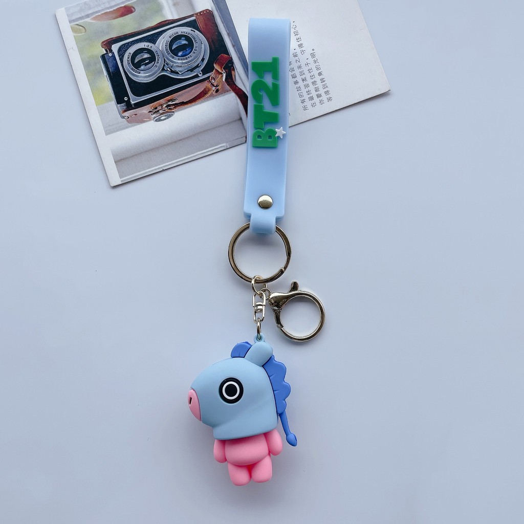 KPOP BTS BT21 Keychain Chimmy Cooky Koya Tata Mang Rj Shooky Keychains ...