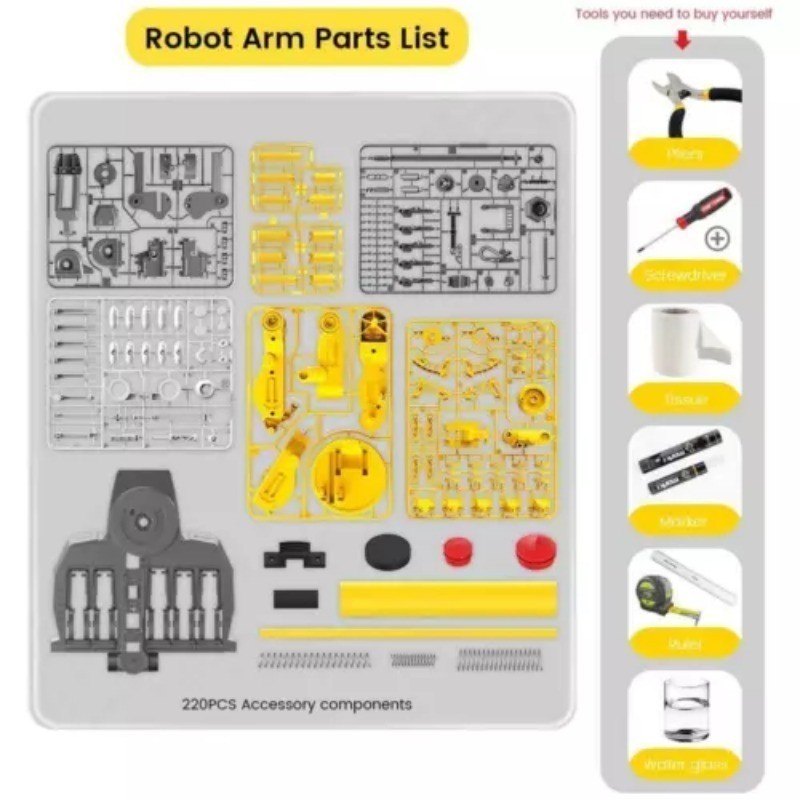 DIY 3in1 Hydrobot Arm Kit Kids STEM Toys Robot Build Explore Science ...