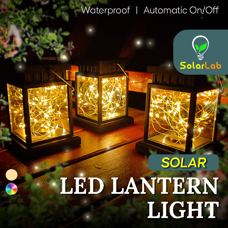 Solar LED Lantern Lights Outdoor Indoor Copper String Fairy Light ...