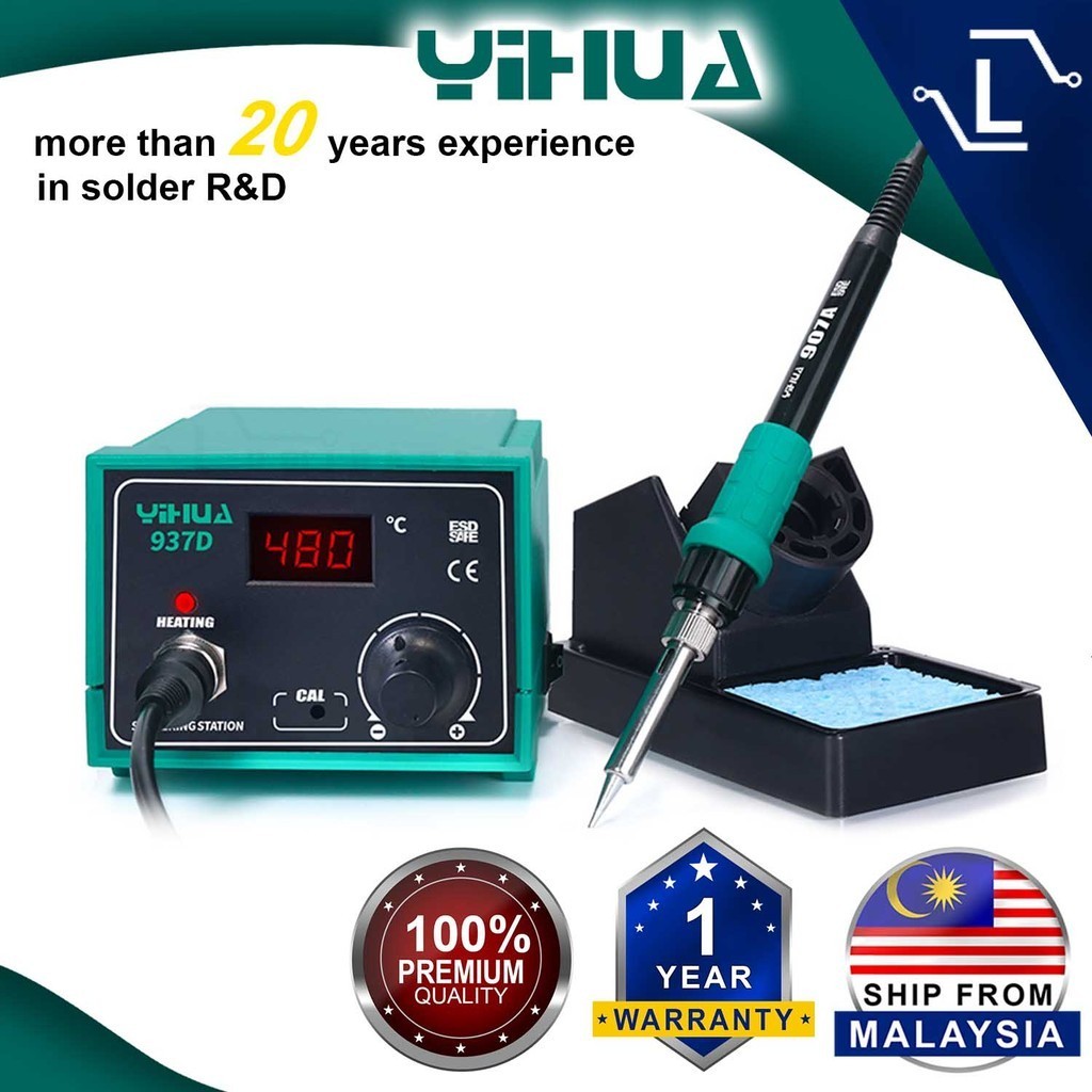 [Luminense] YIHUA Soldering Station 936 937D Soldering Ceramic Heater Solder Tips Rework Station ...