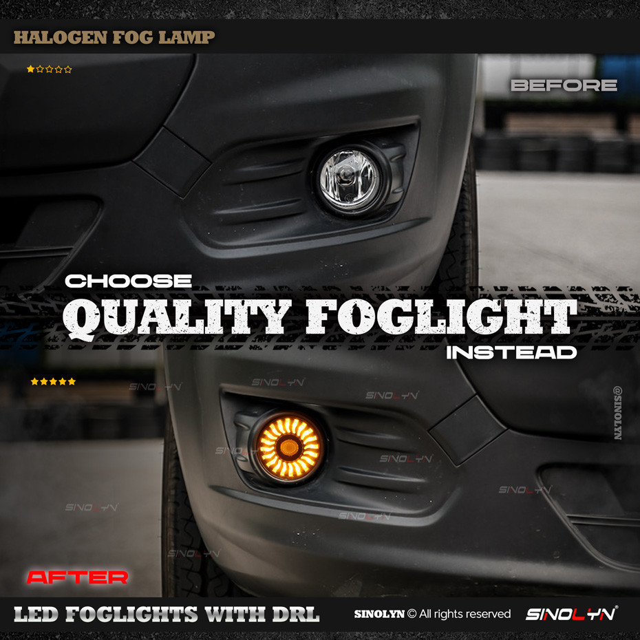 2pcs LED DRL Fog Light For Ford Ranger T6/Isuzu Dmax D-max/Ford Fiesta/Focus/Ecosport Daytime ...