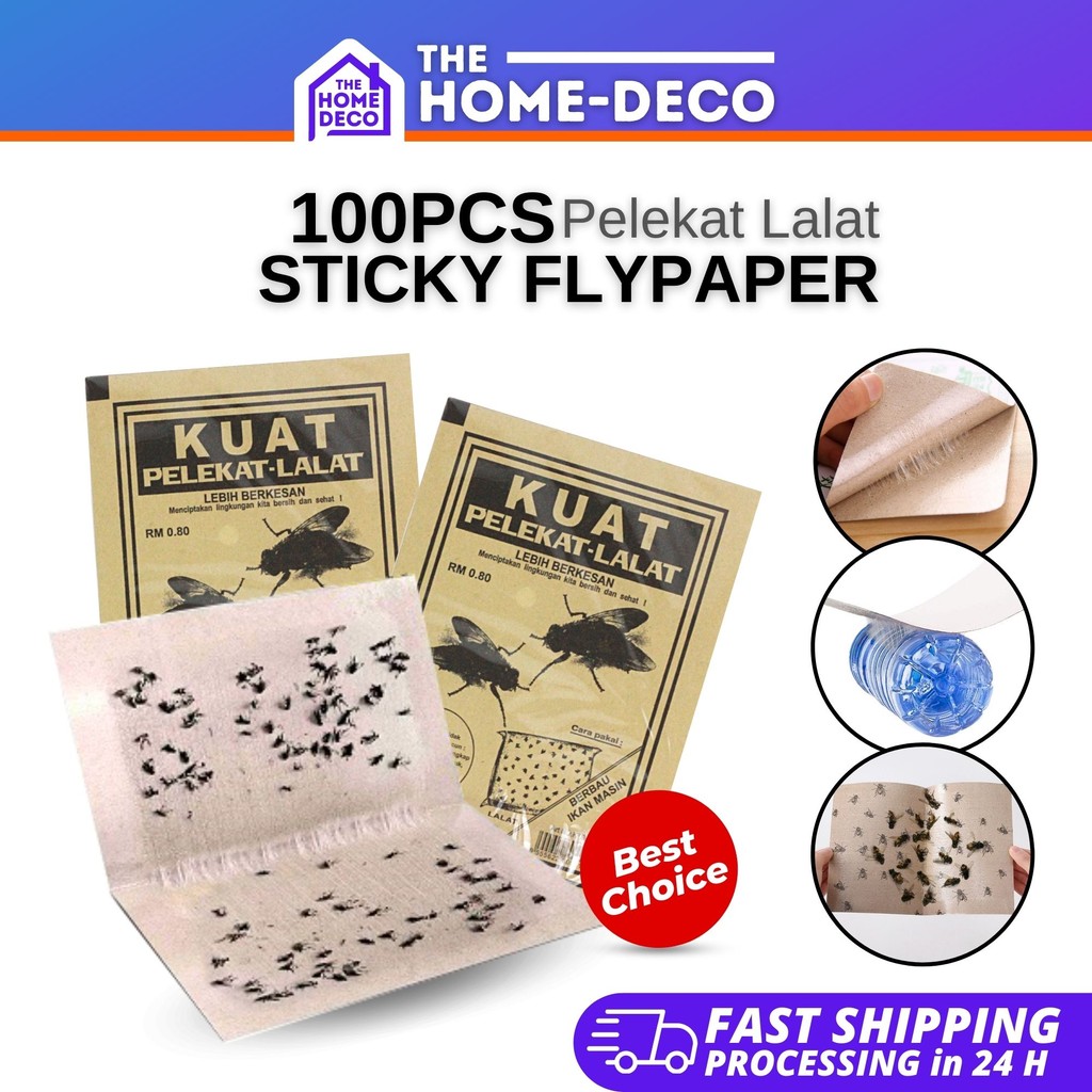 10 Packs Random Brand Sticky Flypaper Fly Trap Flies Glue Fly Catcher Killer Pest Control ...