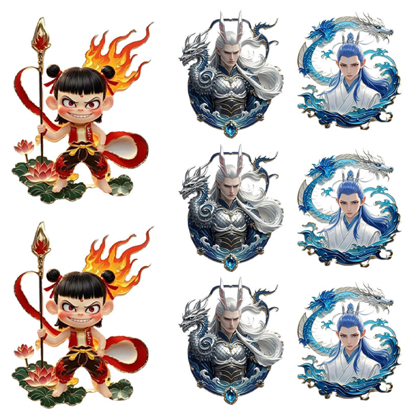 NeZha Refrigerator Magnet Super Cool Cartoon Charm Ao Bing Ao Guang ...