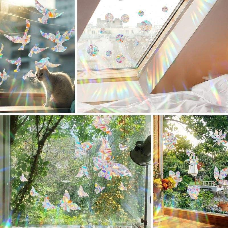 New Rainbow Prism Sticker Sun Catcher Electrostatic Sticker Windows ...