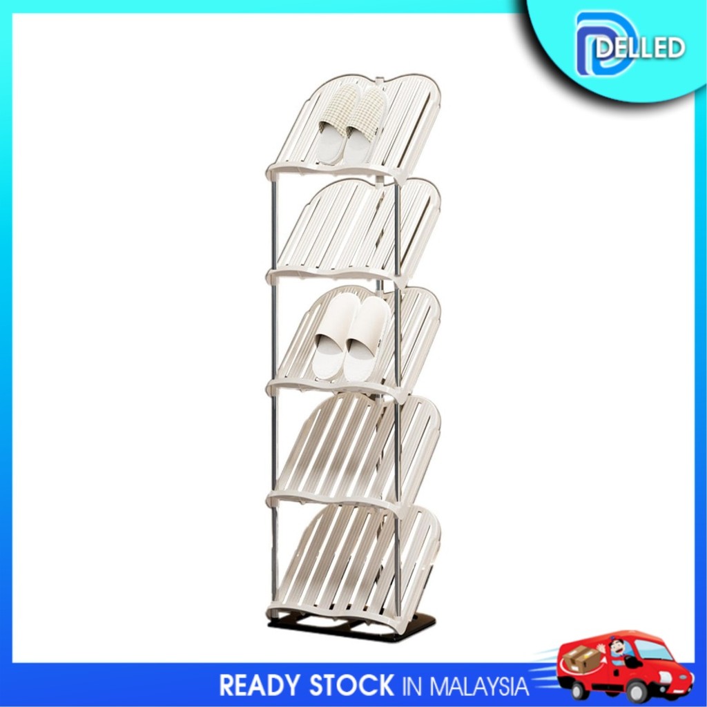 🇲🇾DELLED🇲🇾 4/5 Layer Shoe Rack Space-saving Sloping Shoe Storage Rack ...