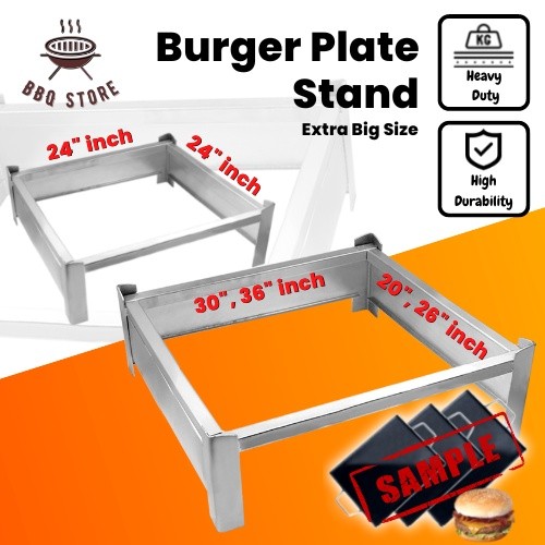 [Extra Big Size] BBQ Store Burger Plate Stand/ Kuali Roti Canai Stand ...