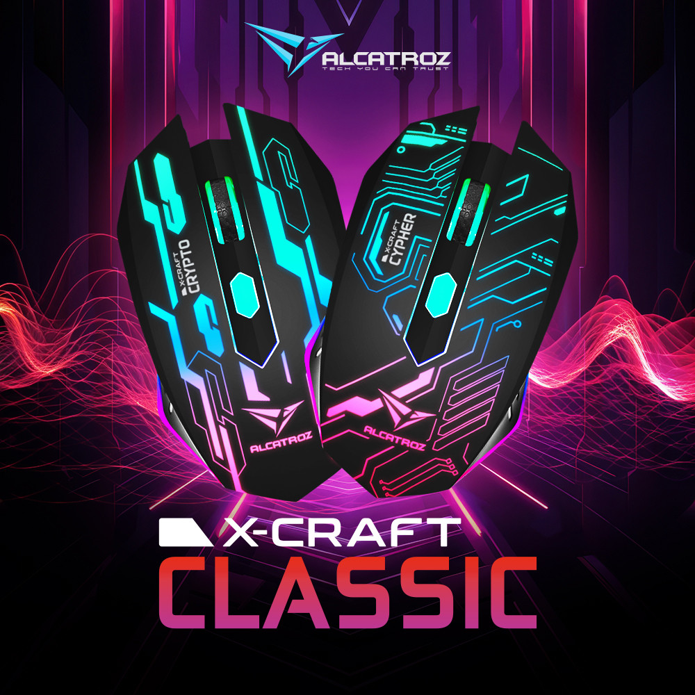 Alcatroz X Craft 2400 CPI High Definition Gaming Mouse 7 Colour Light Effect with 4 Button ...