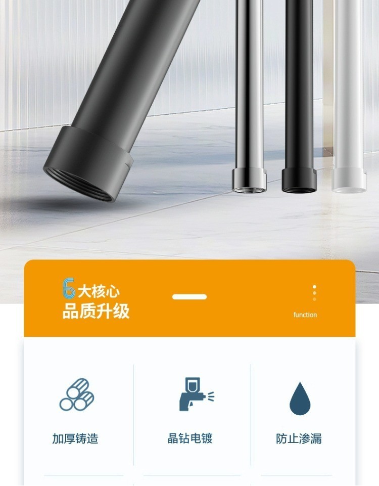 Gun Gray Shower Sprinkler Extension Rod Straight Pipe Extension ...