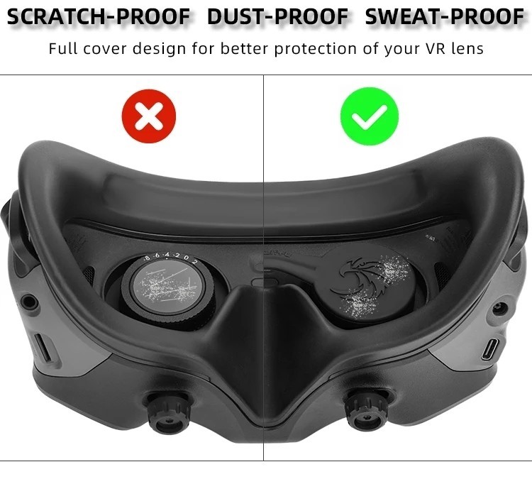 for DJI Goggles 3 2 Lens Cover Dust-proof VR Lens Silicone Case Anti ...