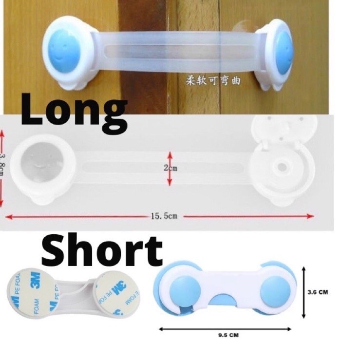 AIDA Baby Safety Drawer Lock 3M Tape Dual Head Locker Child Kid Cabinet ...