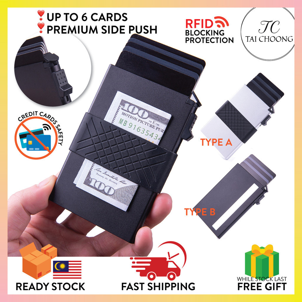 TC BW-123 Premium Advanced Side Push Pop Up Card Holder | RFID ...