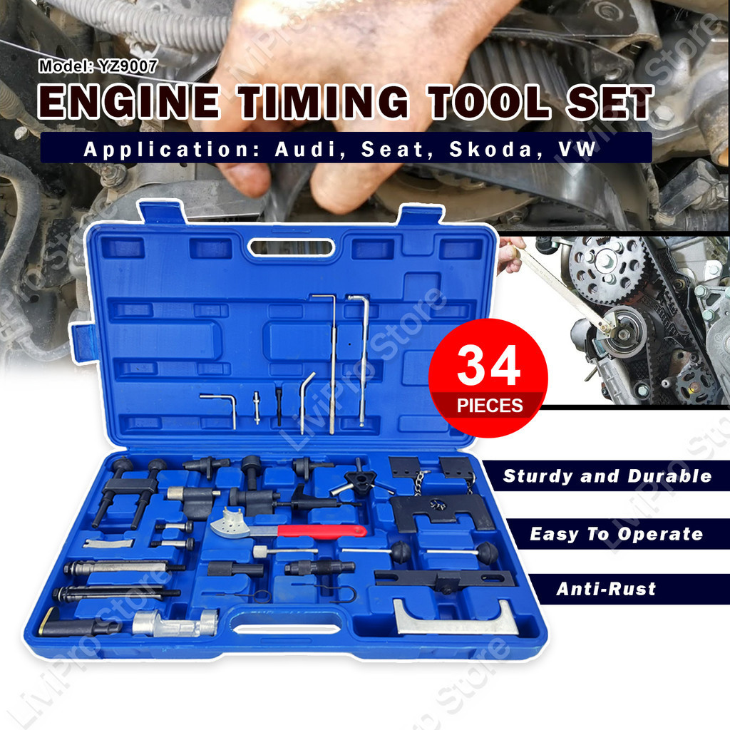 34pcs Engine Cam Camshaft Timing Belt Adjust Diesel Petrol Engine ...