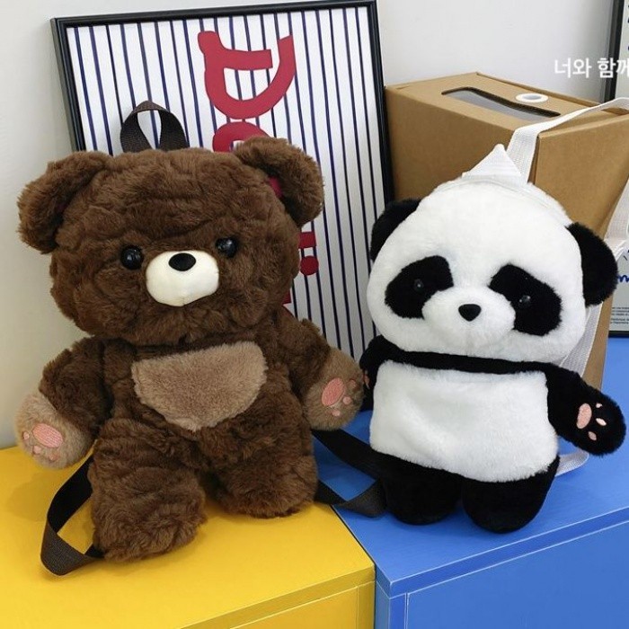🐻Fast Shipping🐻Tik Tok Hot-selling Panda Backpack 熊猫背包💓Cartoon Love ...