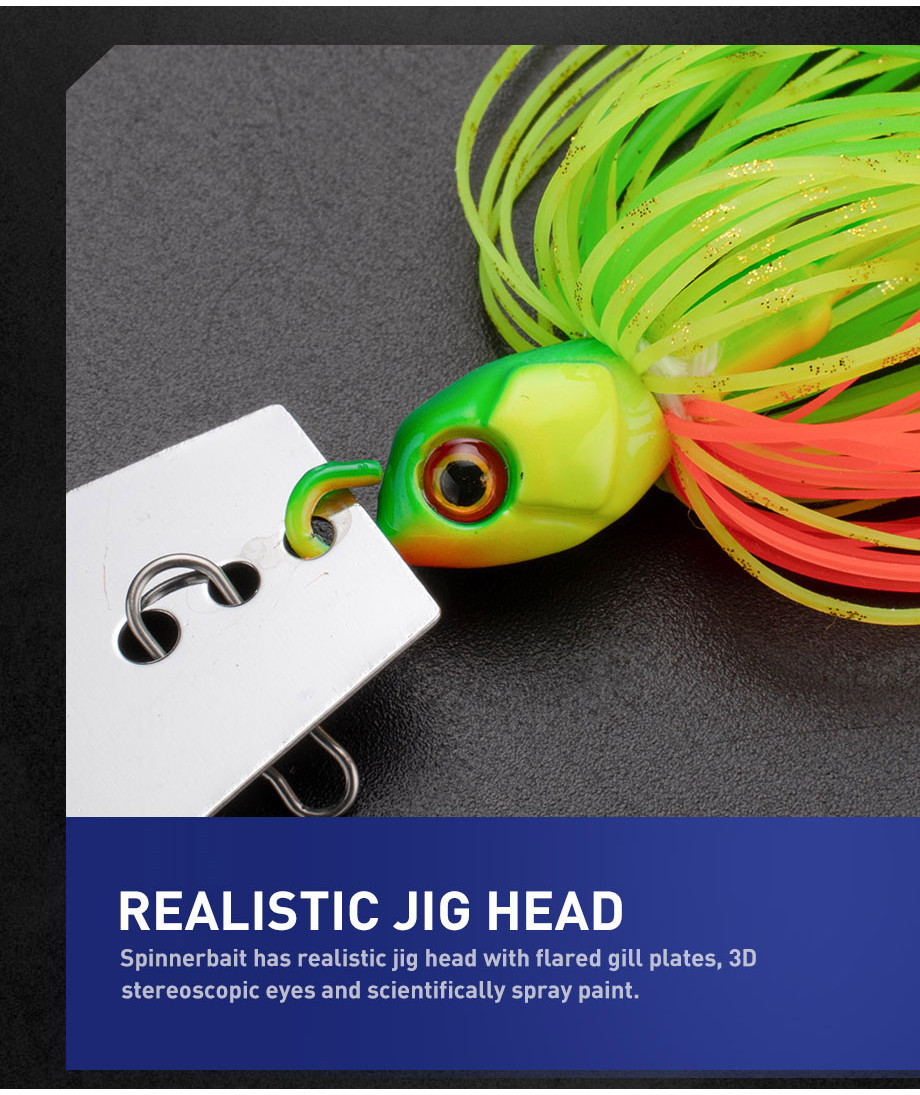 Spinner Bait Weedless Fishing Lure 7g 9g Buzzbait Chatter Bait Wobbler ...