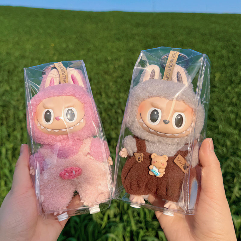 Labubu Transparent Storage Bag Keychain Protective Cover Dustproof and ...