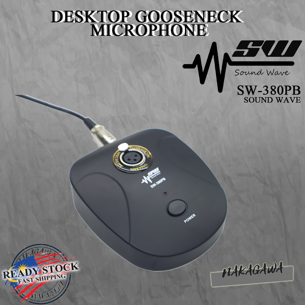 SOUNDWAVE SW380PB DESKTOP GOOSENECK GOOSE NECK MICROPHONE CONFERENCE ...