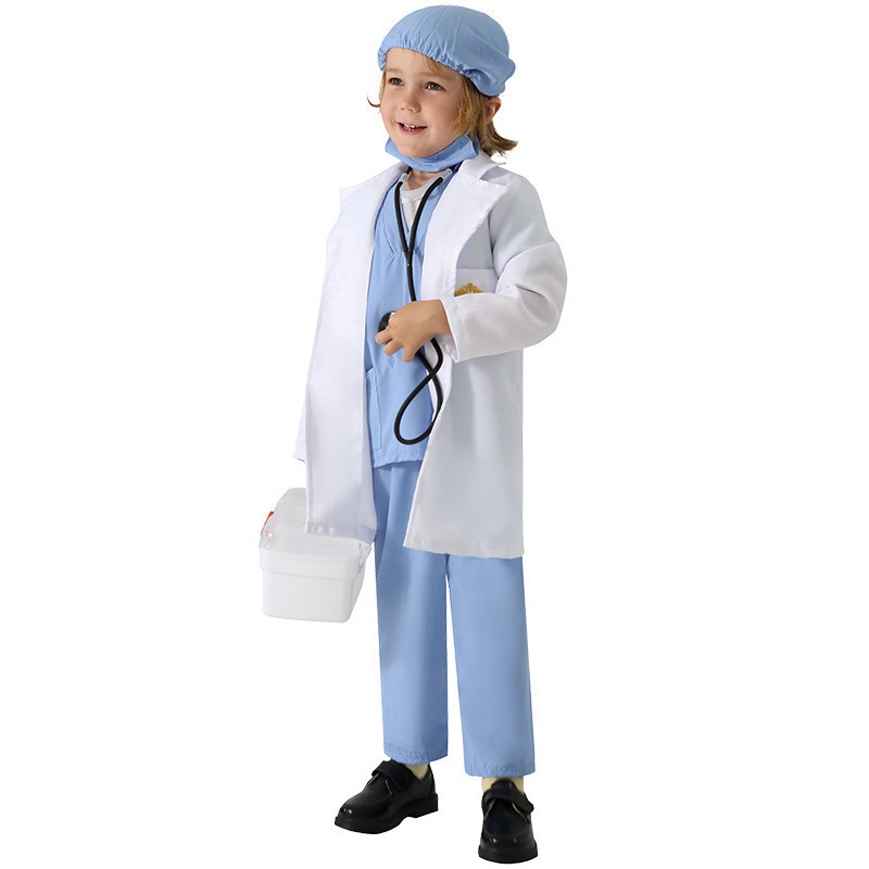 6Pcs Sets Kids Surgeon Costume Doctor Costume Nurse Uniform Role Play ...