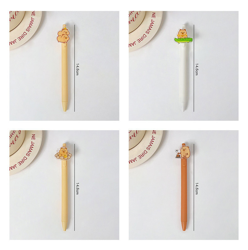 4pcs Gel Pen Kapibara Press Pen Cute Capybara Signature Pen Student 0 ...