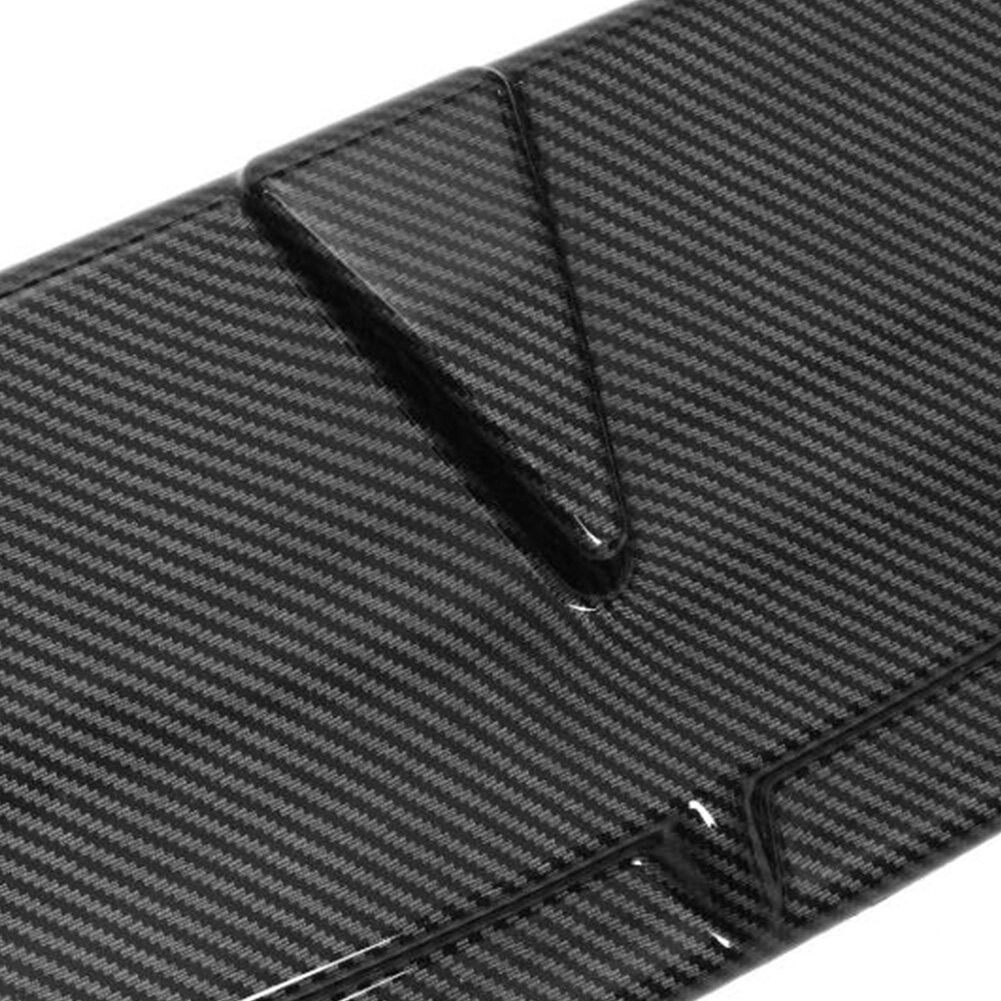 Black Universal Car Front Bumper Lip Spoiler Diffuser Fins Body Kit Car ...