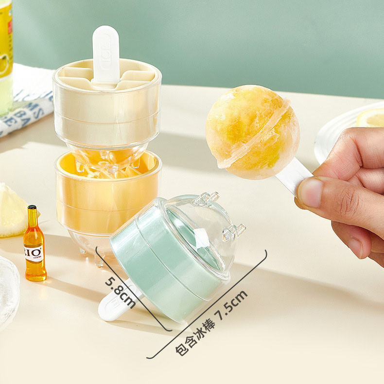Ice Block Mold Ice Cream Tool Lollipop shape Frozen Ice Ball Ice Box ...