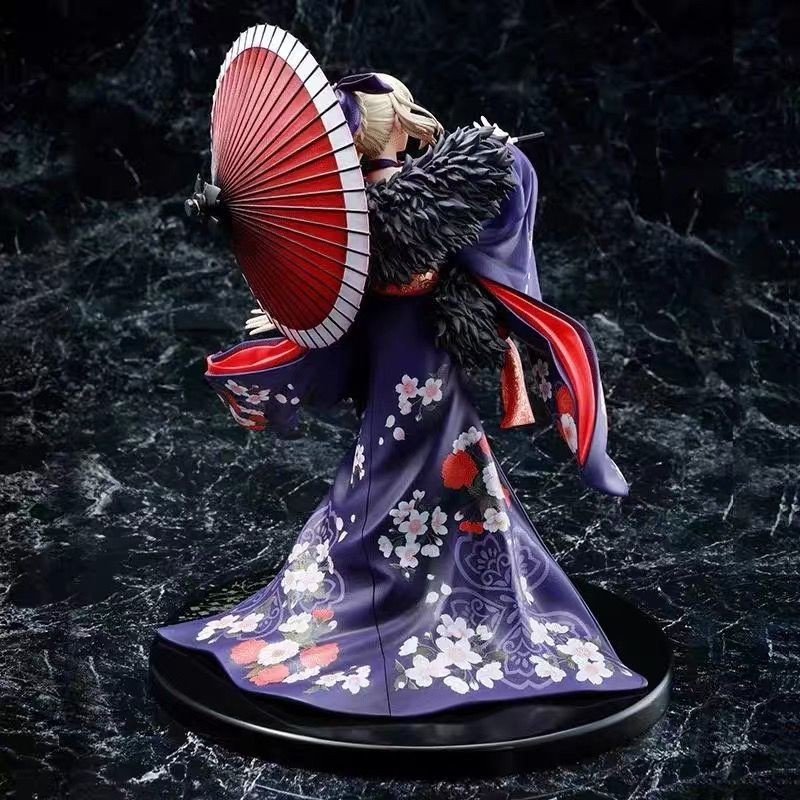 Anime Oiran kimono Saiba CHANGE My King Black Oiran Figure | Shopee ...