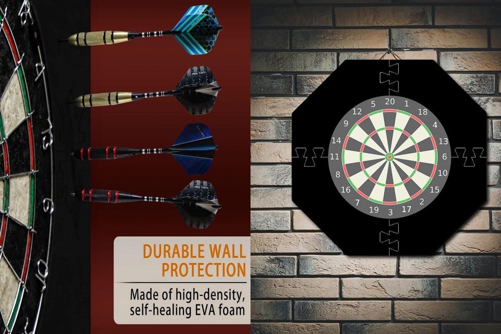 SF_ Quick Assembly Dart Board Protector Premium Eva Octagon Dart Board ...