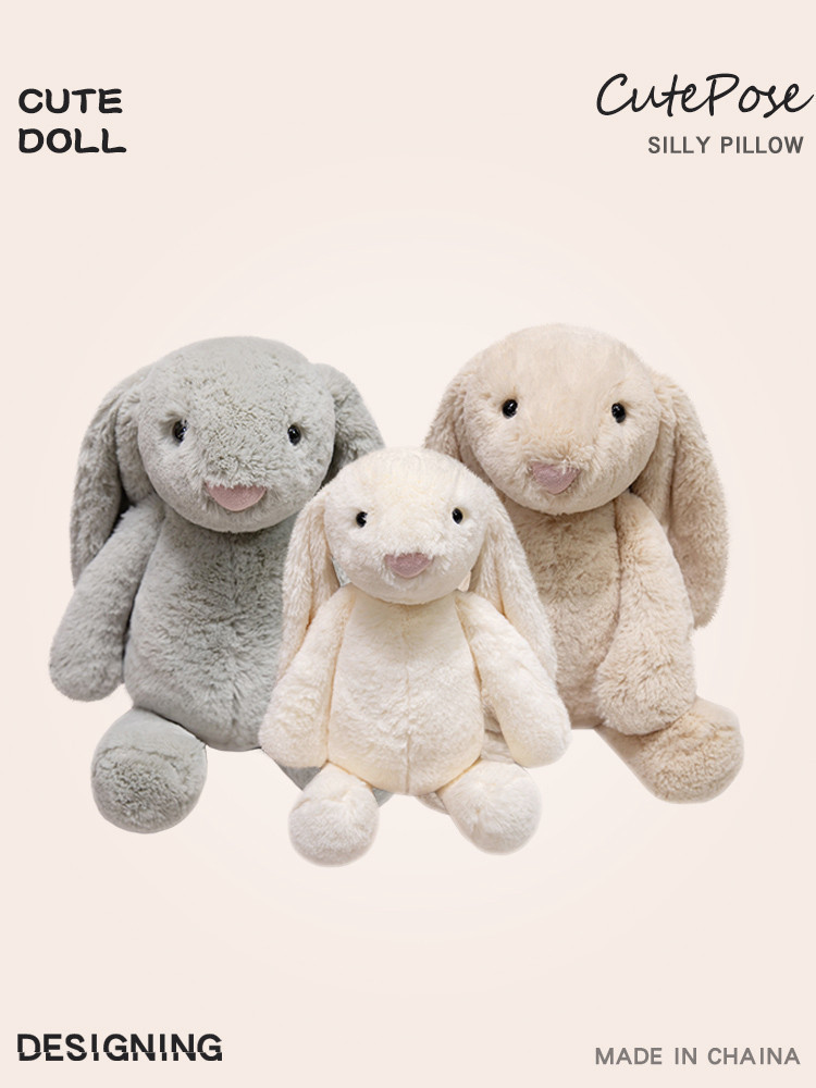 Cute Lop-eared Rabbit Plush Toy Soft Bonnie Rabbit Stuffed Animal Doll ...
