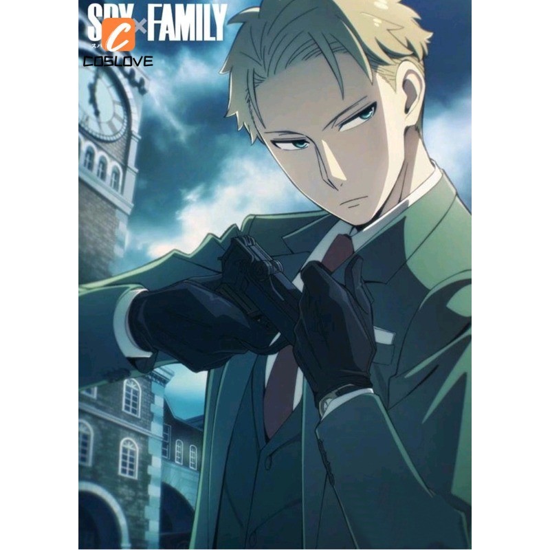 Anime Spy X Family Loid Forger Cosplay Clothing Full Set Costume Green ...