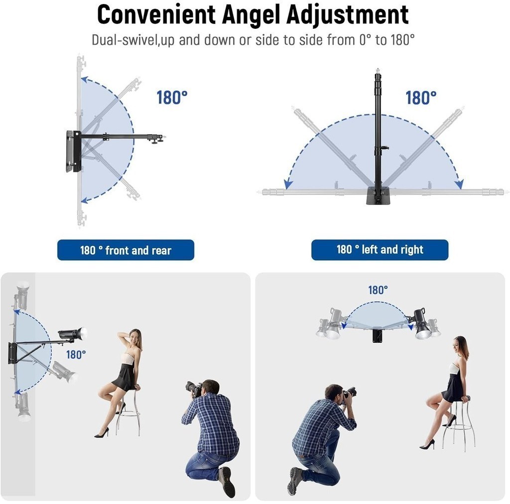 Ring Light Mount - Wall Mount Triangle Boom Arm Wall Stand Tirpod ...